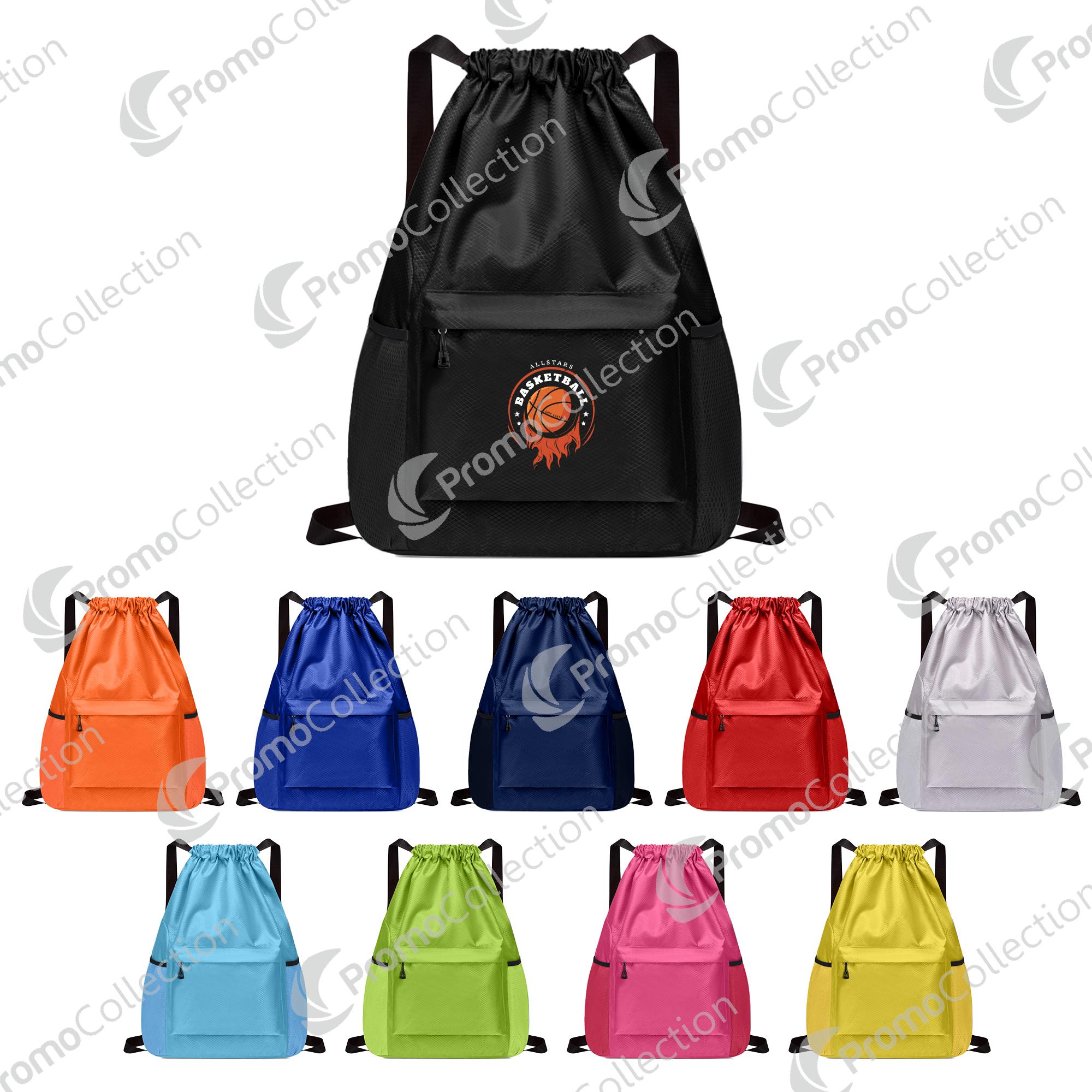 Multi-Pocket Drawstring Backpack